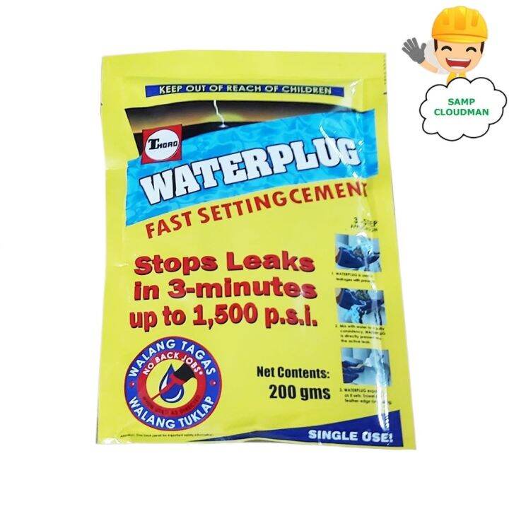 【COD4】 Thoro Waterplug Fast Setting Cement 200g grams Sachet Water Plug ...