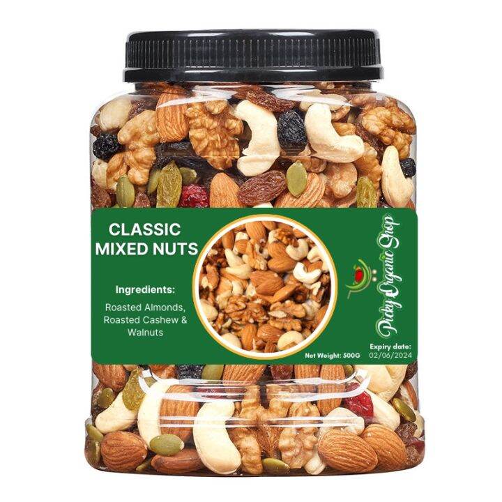 Picky Classic Mixed Nuts-3 Kinds of Nuts (Roasted Almonds Roasted ...