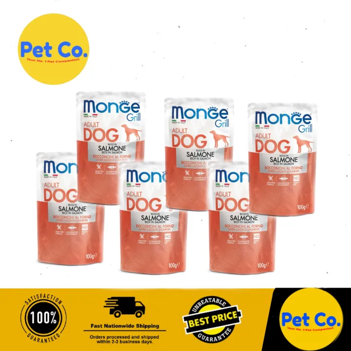 Monge Grill with Salmon 100g Wet Dog Food (SET OF 6) | Lazada PH