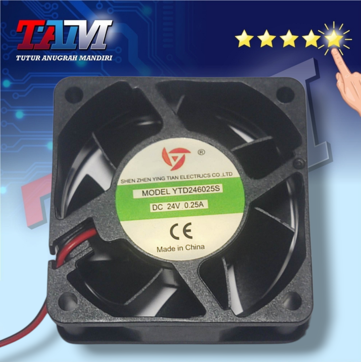 KIPAS 24V 6CM 24V DC 6X6X2.5cm / 60X60X25mm KHUSUS MESIN LAS DAN INDUSTRI | Lazada Indonesia