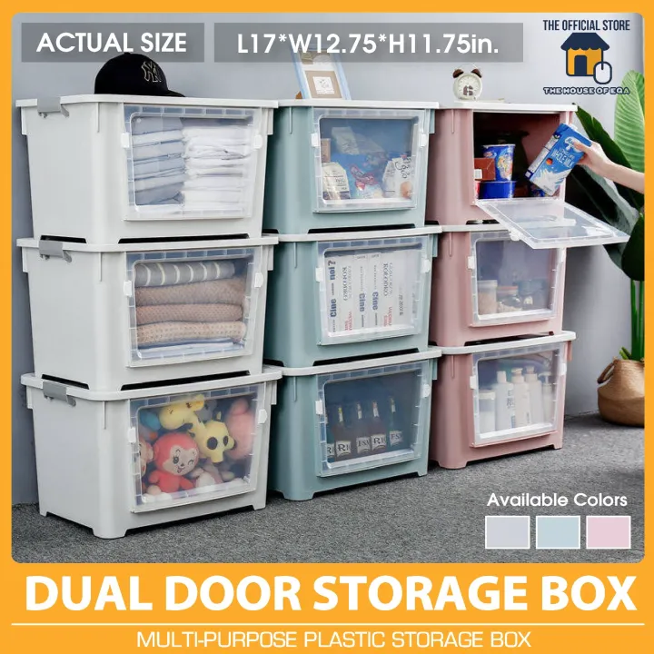 House of EQA Double Door Storage Box 50L Capacity Multi-purpose Storage ...
