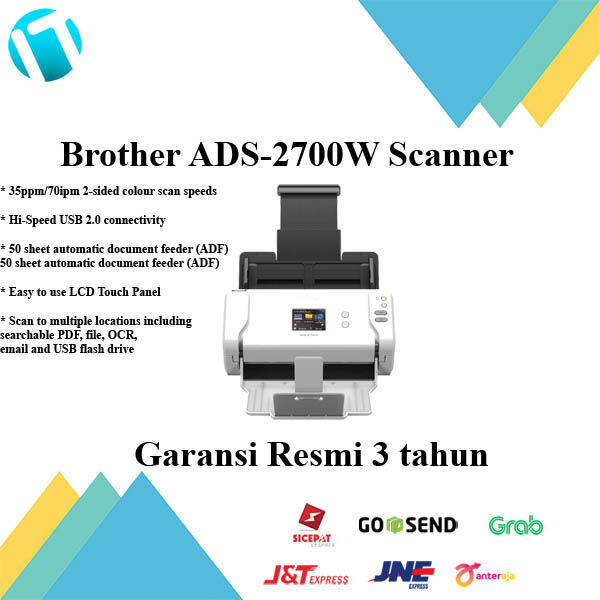 Scanner Brother ADS-2700W Berkoneksi Wireless dengan Kecepatan 35ppm ...