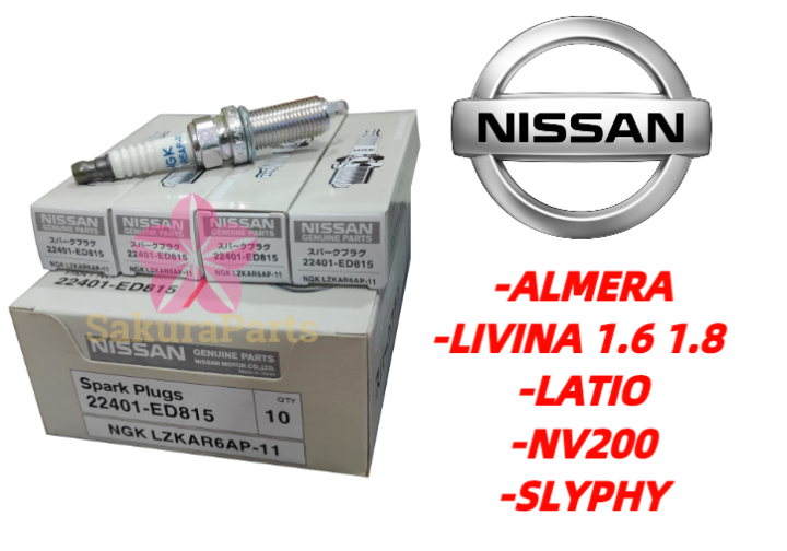 NISSAN NGK 22401-ED815 Iridium Spark Plug for Nissan Almera / Latio ...