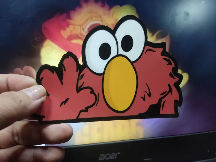 Elmo peeker (sesame street) vinyl sticker glossy finish | Lazada PH