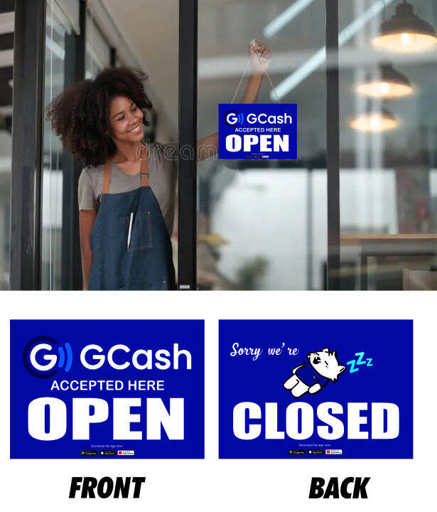 GCASH OPEN CLOSED DOOR BANNER 7.8X5.5" | Lazada PH