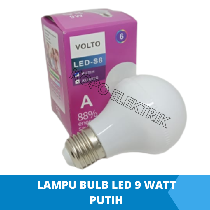 Lampu Led 9 Watt Bulb Murah - Putih | Lazada Indonesia