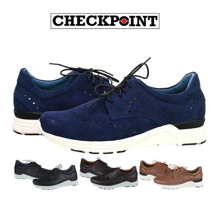 Checkpoint Marikina Made Men's Brogue Shoes Navy Blue Black Tan ...