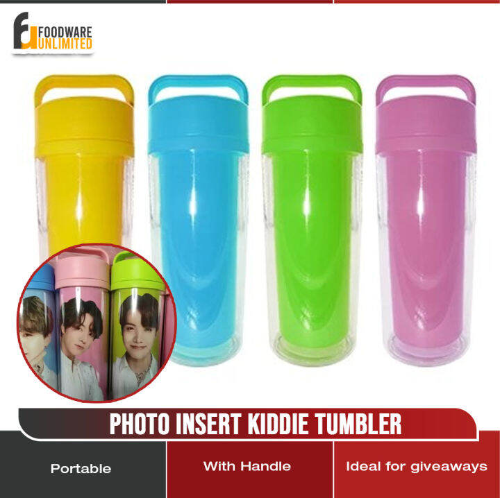 Kiddie Photo Insert Tumbler Portable Advertising Cup with Handle for ...