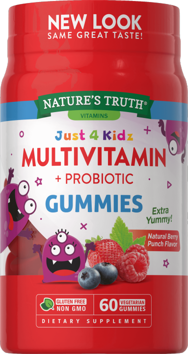 Nature's Truth, Kids Multivitamin + Probiotic Gummies (Natural Berry ...