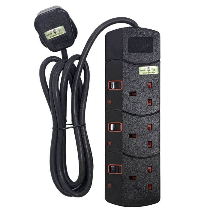 Philips Sockets 3/4/5 Gangs Extension Socket 2 Meter Black Series | Lazada