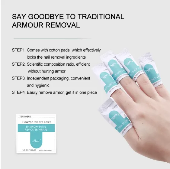 200 pcs Nails Polish Remover Pads PAIE Gel Polish Remover Nails Polish Remover Wipes Disposable ...