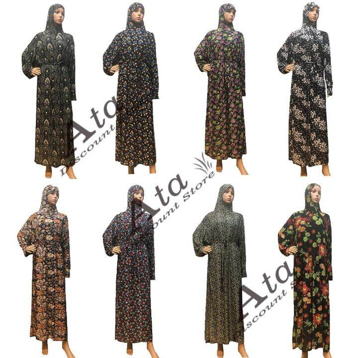 1piece Hijab Kaftan Loose Prayer Abaya Islamic Clothes Muslim Female