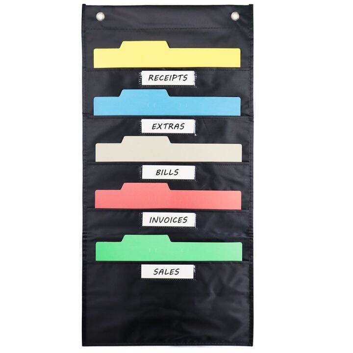 【CC】 Organization Chart Wall Hanging File Organizer Folder With 5 Large ...