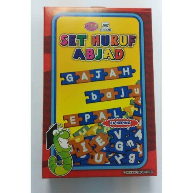 Puzzle Set: Huruf Abjad (Alphabet Link Lettering) - Easy For Kids To ...