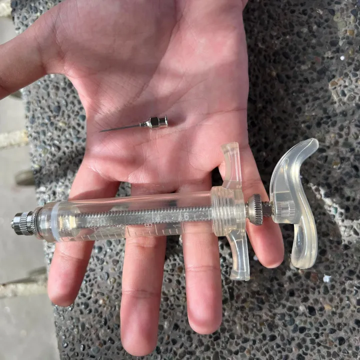 10ML SYRINGES (Original TPX) 1-FREE NEEDLE Fiberglass for Pig cattle ...