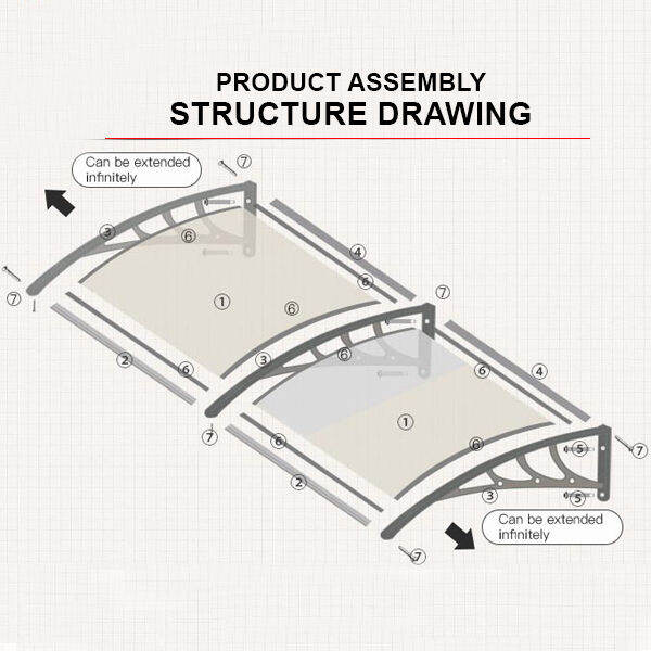 FONKEN smart weather net canopy roofing with frame awning canopy with ...
