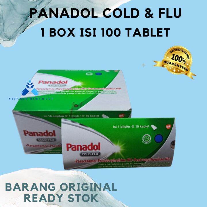 Panadol Hijau Cold & Flu 1 Box isi 100 Kaplet Obat Original | Lazada ...
