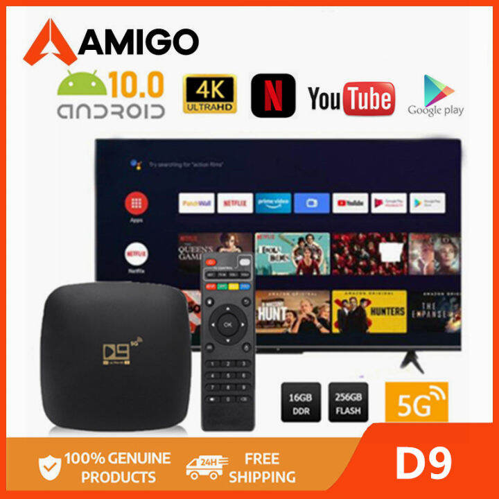 Smart tv D9 Android 10.0 TV Box Amlogic S905 Quad Core 2.4G&5G Wifi ...