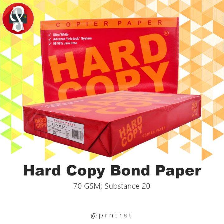 ღHard Copy Bond Paper Letter Short Long Legal A4 A3 70gsm Substance 20 ...