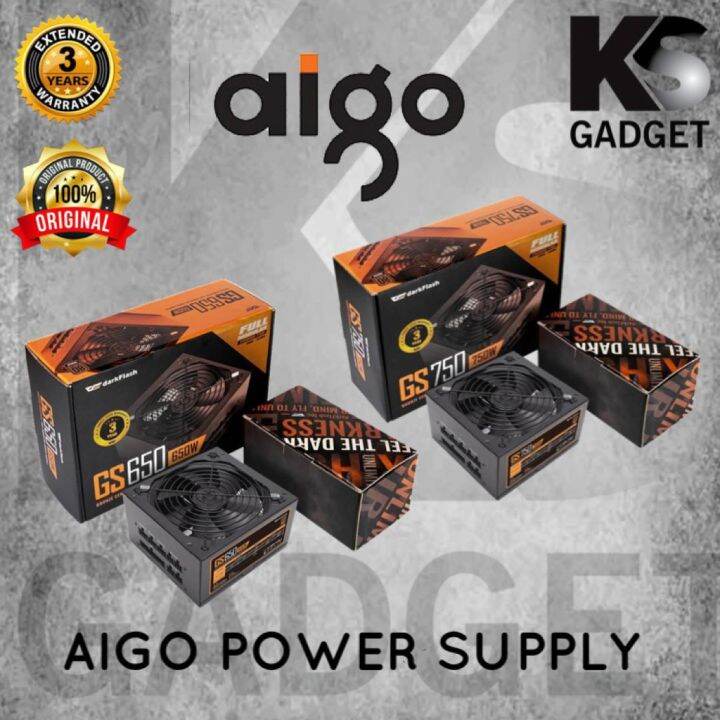 AIGO DARKFLASH GS 650W / 750W 80 PLUS BRONZE FULL MODULAR ATX POWER ...