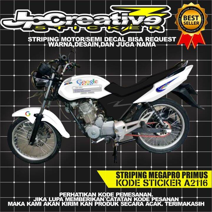 STRIPING MEGAPRO PRIMUS TERBARU GGLE (BISA CUSTOM PENCAHARIAN) | Lazada ...