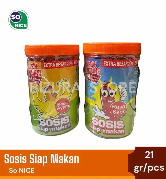 SO NICE Sosis Siap Makan Rasa Ayam dan Sapi 21gr | Lazada Indonesia