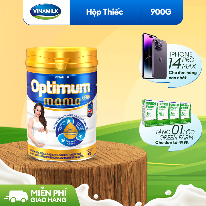 Sữa bột Vinamilk Optimum Mama Gold- Hộp thiếc 900g- Sữa tốt dành cho bà bầu - Mẹ hấp thu khỏe bé ...