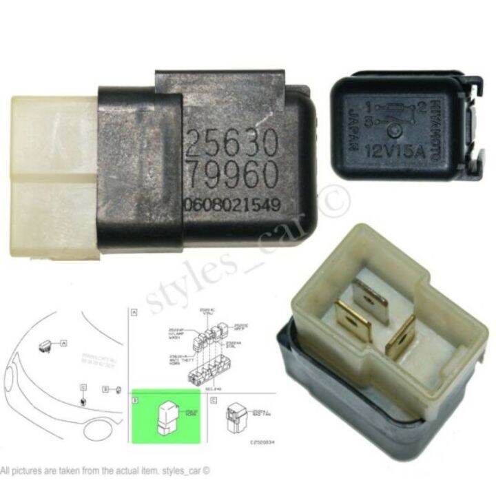 100% Original MIYAMOTO 12v 15A Horn Relay For Nissan 25630-79960 (3pin ...