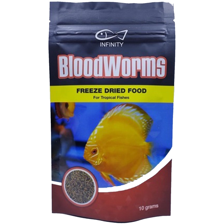 Infinity Bloodworms Freeze Dried Food for tropical fishes (10 grams ...