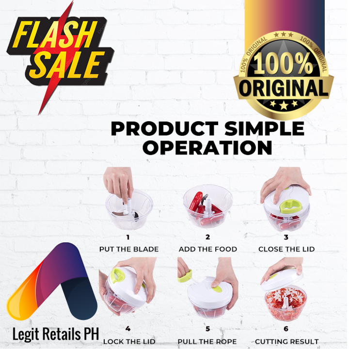Original Multi Purpose High Quality Home-Use Mini Handy Speedy Chopper ...