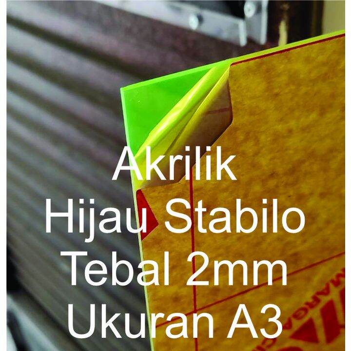 Akrilik Warna Hijau stabilo / hijau neon / Hijau Spotlight Tebal 2mm ...