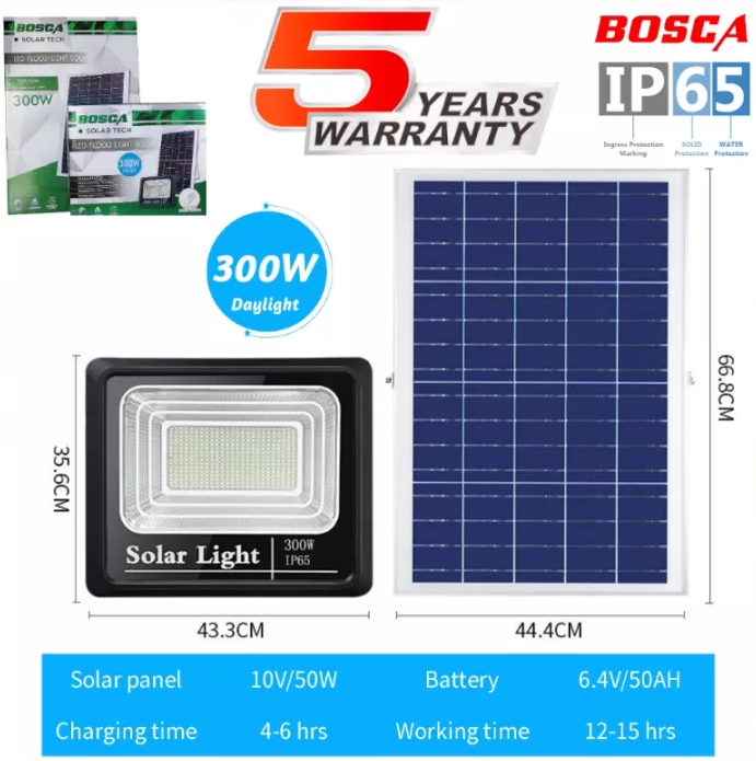 WHS or BOSCA depends on stock 5 Year Warranty 300W Heavy Duty Solar Led ...