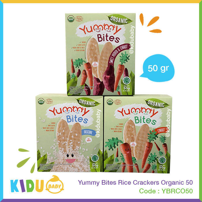 Yummy Bites Rice Crackers Organic Snack Bayi / Cemilan Anak Sehat ...