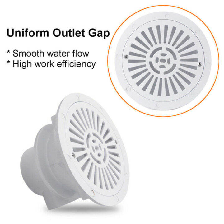Swimming Pool Main Drain Floor 8 Inch Reinforced Suction White Pool ...