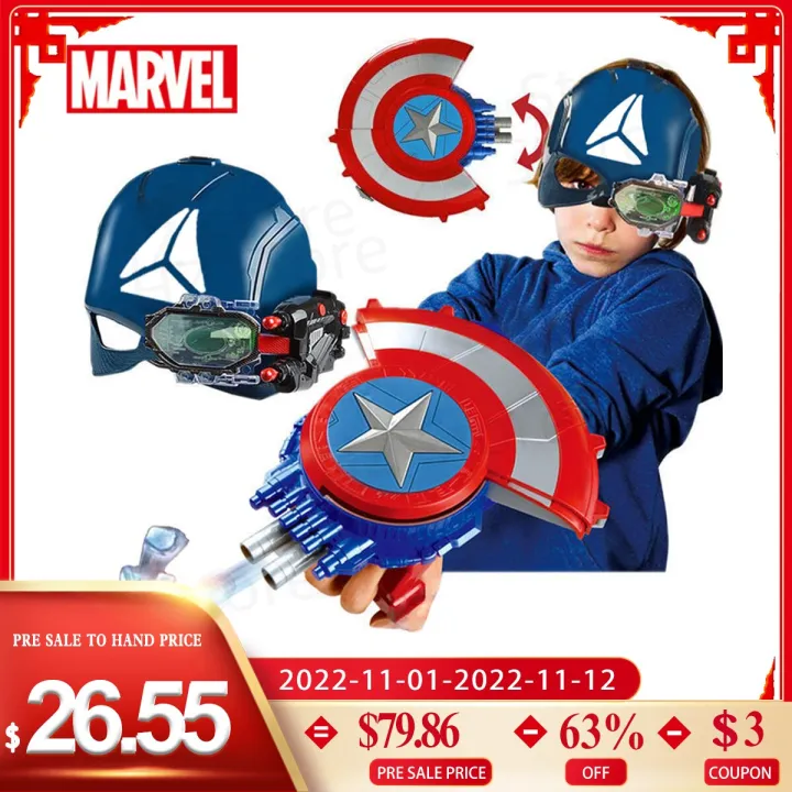 Marvel Captain America Shield Gel Blaster Splatter Ball Laher Superhero ...