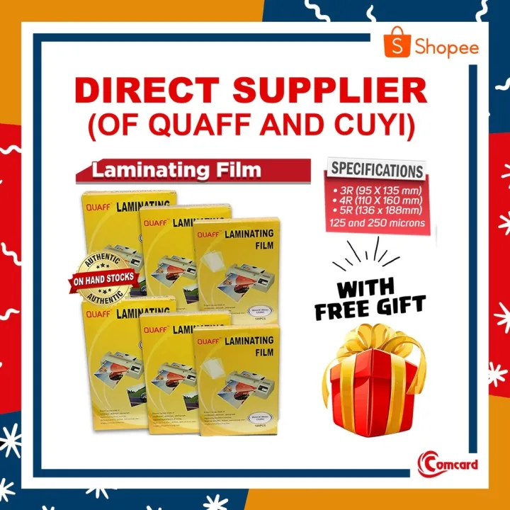 ☑️ On Hand! 3R 4R 5R Size QUAFF Laminating Film 125 250 Micron Hot ...