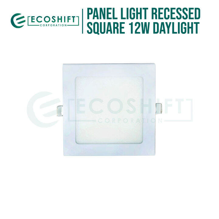 Ecoshift 12W Recessed Type Square LED Panel Light Daylight | Lazada PH