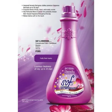 FABRIC CONDITIONER ETERNITY (1 LITER) SOF &MMMMM | Lazada PH