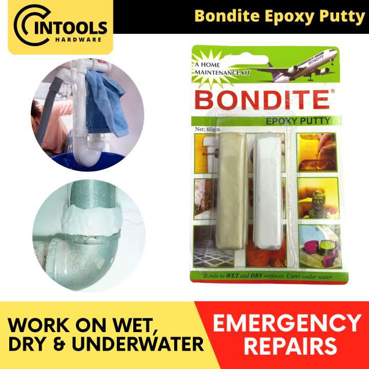 BONDITE Epoxy Adhesive Putty for Crack Repair Water Leaking (For Wet ...