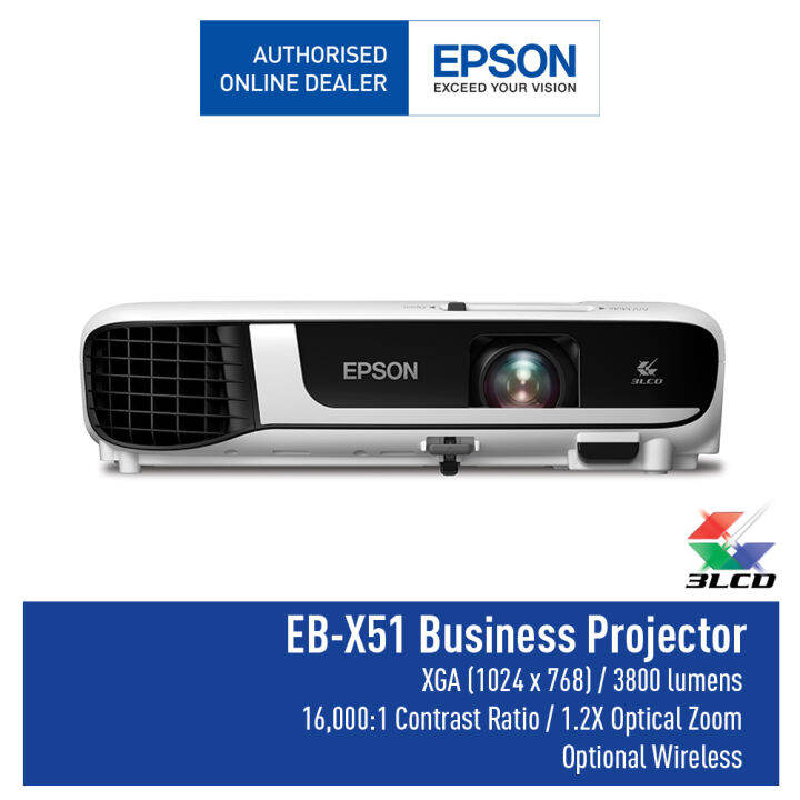Proyektor EPSON EB-X51 EBX51 EB X51 Pengganti EB X450 EB-X450 EBX450 XGA 3800 Lumen | Lazada ...