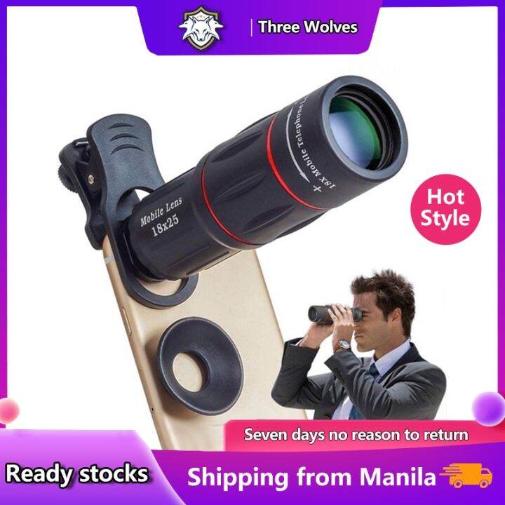 （Local seller） ♘ APEXEL 18x25 Monocular Optical Cell Lens Observing ...