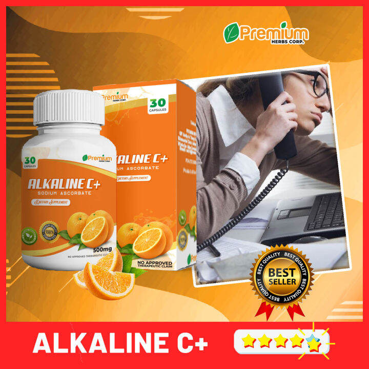 PHC02-A Premium Alkaline C (30 Capsules) Vitamin C Active Sodium ...