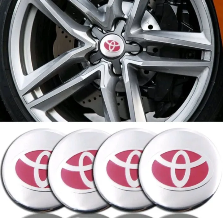 TOYOTA Car Wheel Center Hub Cap Sticker Emblem 04 pcs 56mm | Lazada PH