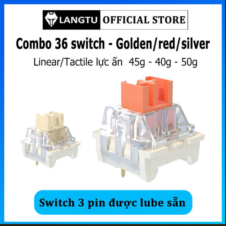 Combo 36 , 10, 20 Switch Bàn Phím Cơ Golden Silver Red Sea Air V3Thương Hiệu Langtu | Lazada.vn