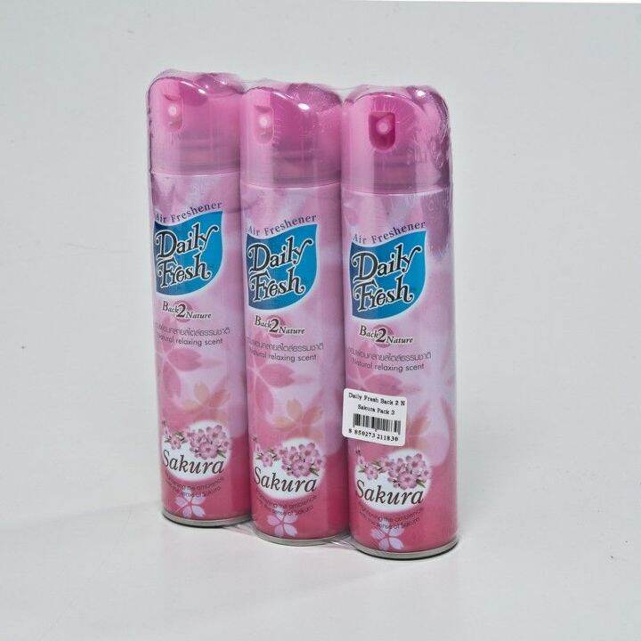 SuperSales - X1 ชิ้น - สเปรย์ปรับอากาศ ระดับพรีเมี่ยม กลิ่นซากุระ 250 มล. x 3 กระป๋อง ส่งไว อย่า ...