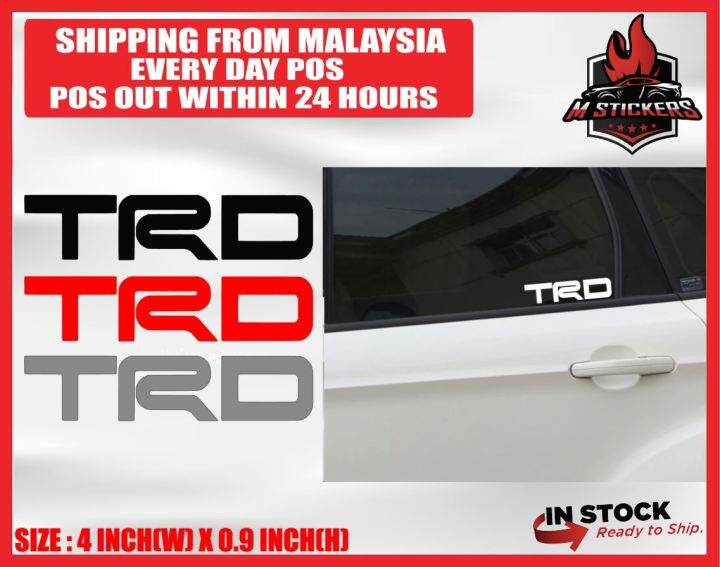 TRD CAR STICKERS KERETA STICKER TOYOTA VIOS ALTIS CAMRY YARIS | Lazada