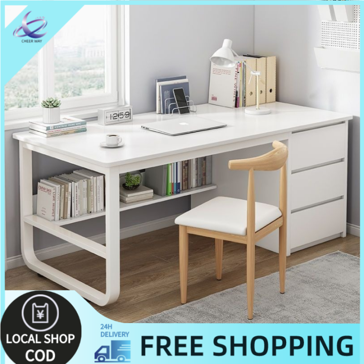 CHEER WAY Desk Home Computer Desktop Desk Simple Student Economical ...