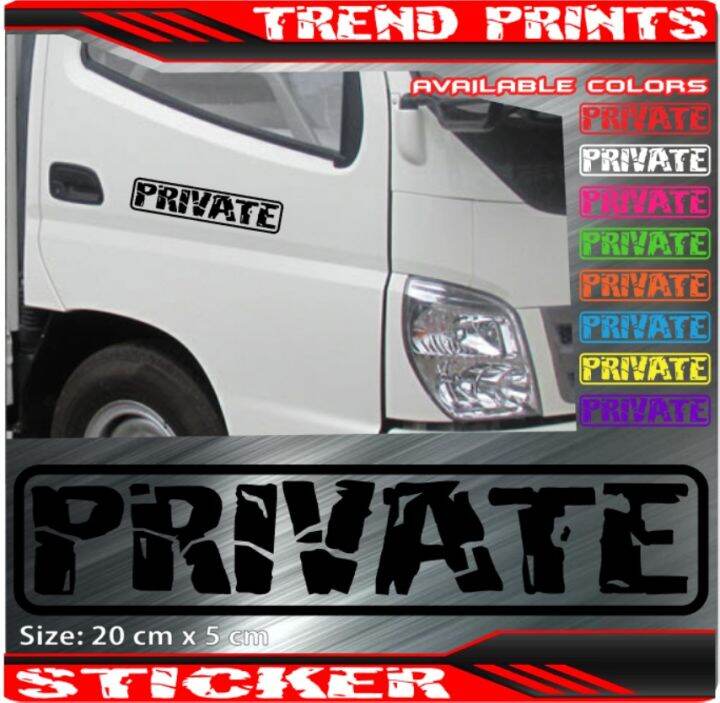 Private Car sticker | Lazada PH