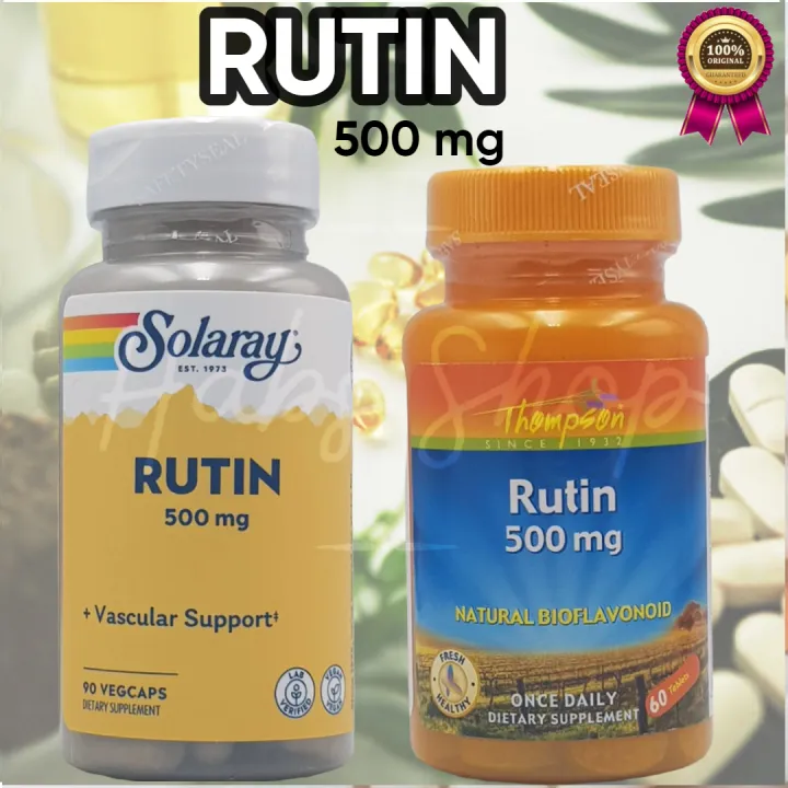 Thompson Rutin 500 mg 60 Tablets or Solaray Rutin 500 mg 90 Vegcaps ...