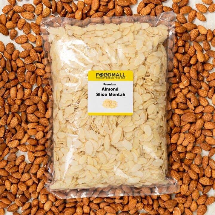 Kacang Almond Slice Mentah / Almond Iris Mentah | Lazada Indonesia